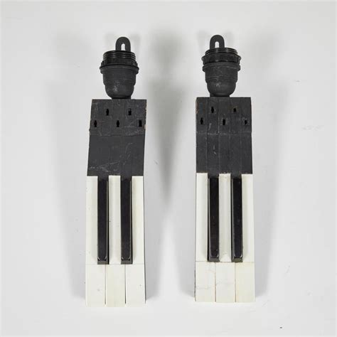 Pair Of Sconces Made From Piano Keys From 19th Century Belgium For
