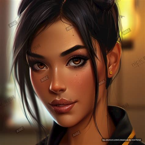 Ai创作图数字肖像插画 数字美女插画 厚涂头像 写实漫画人物 高精女孩原画稿 Cg插画 卡通写实漫画人物 厚涂插画 人物头像美女插画 欧美画风