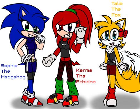 Sonic Knuckles And Tails Gender Bender By Sonicfan4ever2002 On Deviantart