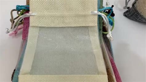 Natural Burlap Eco Friendly Reusable Jute Bag Clear Burlap Bag With