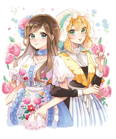 Safebooru 2girls Apron Axis Powers Hetalia Belgium Hetalia Blonde