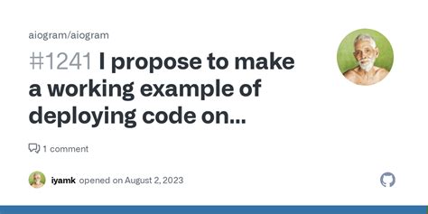 i propose to make a working example of deploying code on webhooks