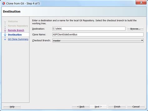 Loading A Git Repository In JDeveloper C