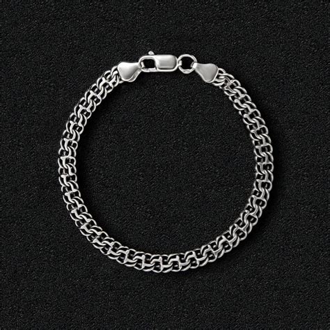 Чоловічий срібний браслет Фалько