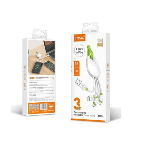 สายชาร จโทรศพท 3IN1 พอร ต USB ถง 3 C AI PHONE พอร ต MICRO
