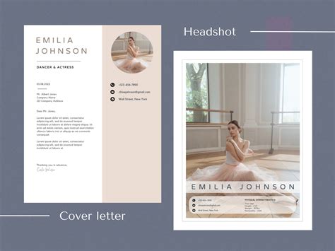 Ballet Resume Template Canva 2024 Ballerina Audition Theatre Resume