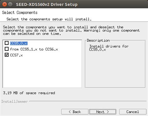 ccs tda2 xds560v2 connection failed with ccsv8 in ubuntu14 04 code