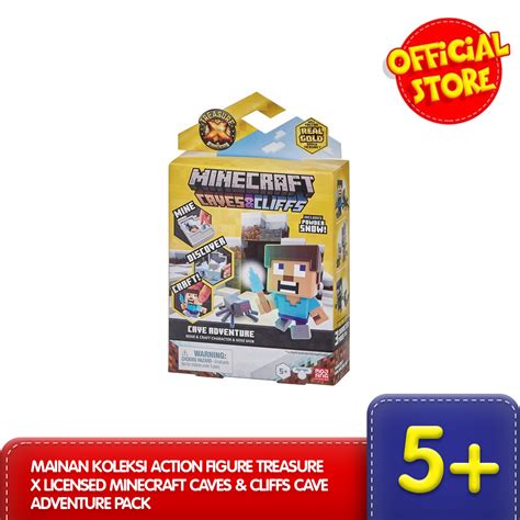 Jual Mainan Koleksi Action Figure Treasure X Licensed Minecraft Caves