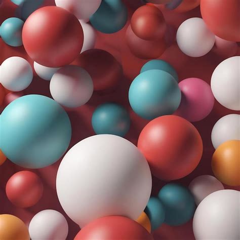 Premium Ai Image Abstract 3d Render Of Spheres Minimalistic