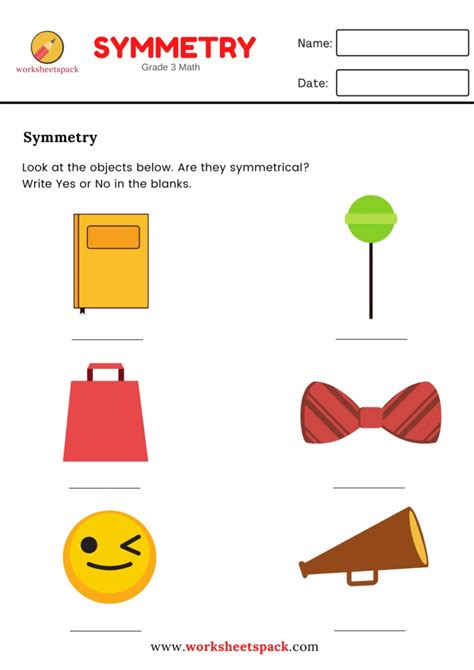 Symmetrical Objects Worksheets 99worksheets