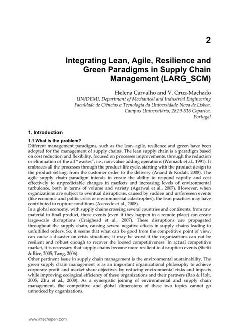 pdf integrating lean agile resilience and green …