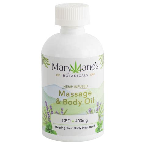 Hemp Infused Massage Oil 4oz Mary Janes Medicinals