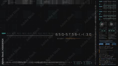 Futuristic Hi Tech Graphic User Interface Head Up Display With Digital