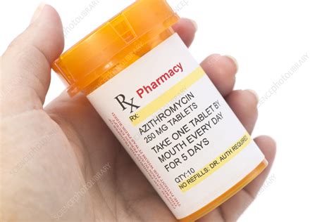 Generic Azithromycin Prescription Stock Image F035 9130 Science