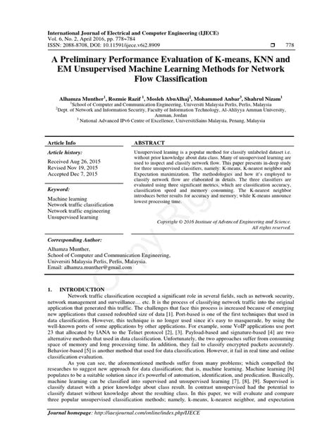 A Preliminary Performance Evaluation Of K Means Knn And Em