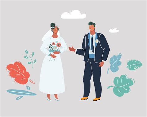 Premium Vector Wedding Couples Bride And Groom