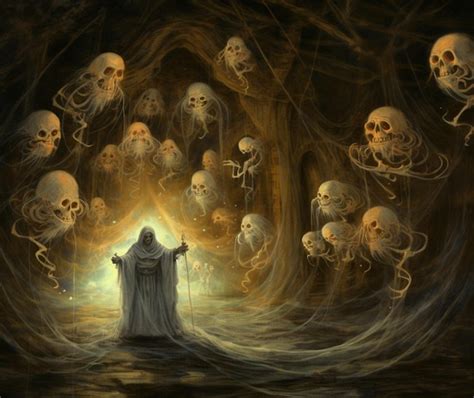 La representación de espíritus y fantasmas como parte Foto Premium
