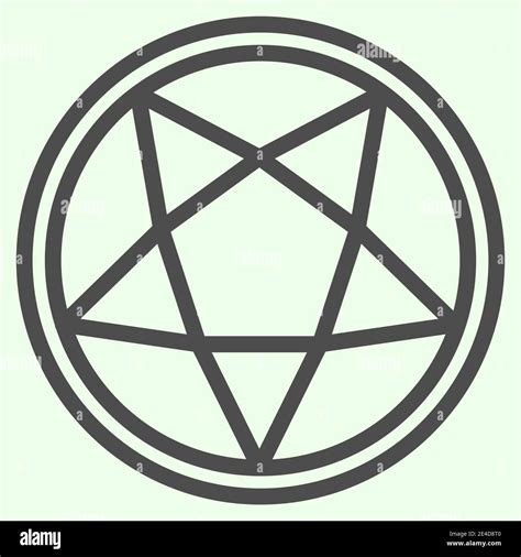 Icône De Ligne De Pentagramme Mystique Gothic Cinq étoiles Pointues