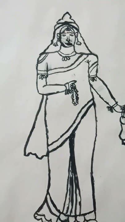 Day 210 Of Drawing Goddess Durga Mata Avataramart Brahmacharini