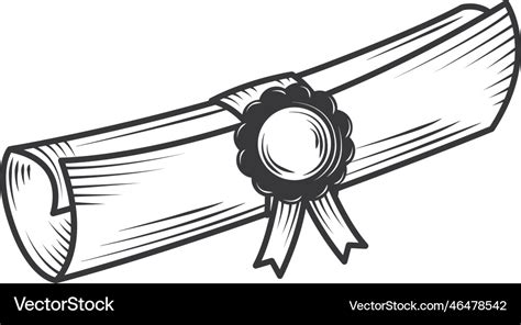 Diploma Scroll Icon Royalty Free Vector Image Vectorstock