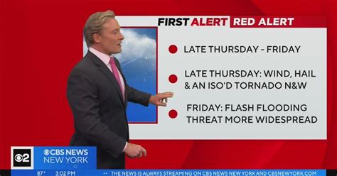 First Alert Weather Cbs New Yorks Thursday 3 Pm Update 71323
