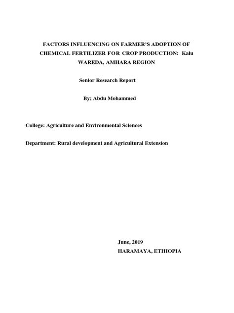 Factors Influencing On Farmers Adoption Pdf Science And Mathematics