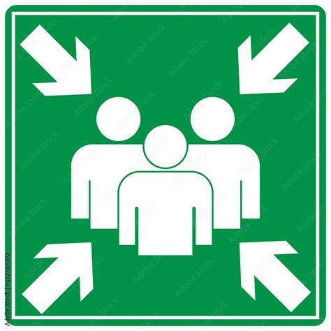 Fire Assembly Point Vector Signage Illustration Designvector Eps10