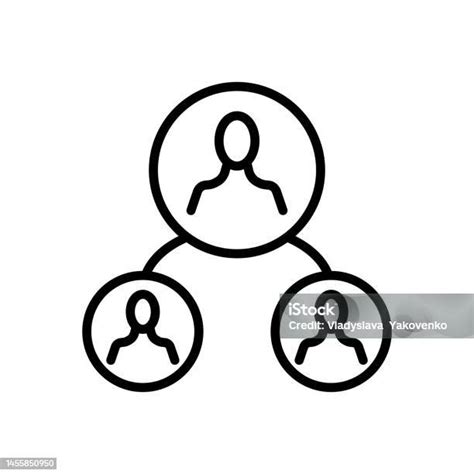 사회 라인 아이콘이 있는 계층 구조 사람들 창의성 팀 빌딩 책임 관리 설정 구성 체크 표시 상사 감독 팀워크 개념입니다 벡터 선