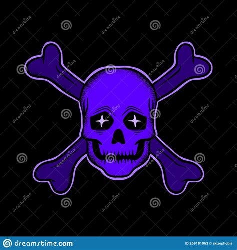 Skull Crossbones Art Illustration Hand Drawn Style Premium Vector For