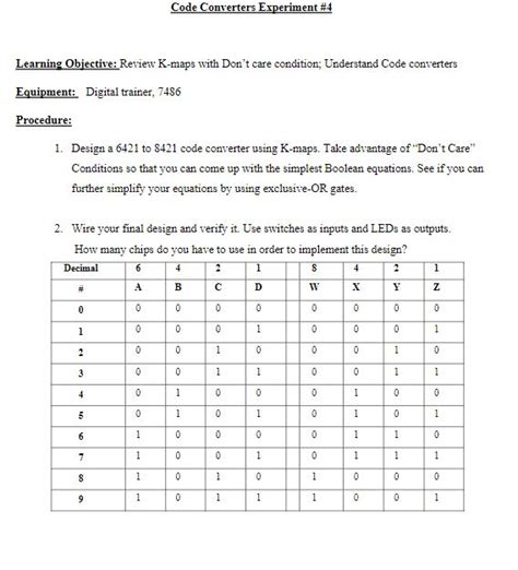 Solved Answer All The Part Rocedure 1 Design A 6421 To