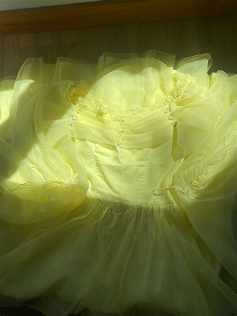Vintage Belle Beauty And The Beast Ball Gown With Roses Yellow And Pink