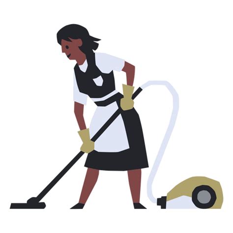 Zimmermädchen Reinigt Mit Einem Staubsauger Png Und Svg Design Für T
