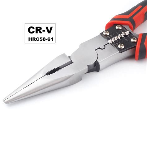 Cr V Inch Professional Industrial Multi Function Long Nose Plier Hand Tools And Tool
