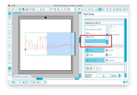 Accessing Alternate Glyph Sets In Nightamore Font Design Bundles