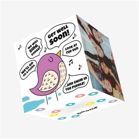 Get Well Bird Confetti Exploding Greetings Card Boomf
