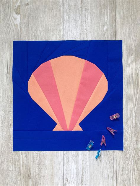 Seashell Fpp Quilt Block Pattern Pdf Instant Download Penny Spool