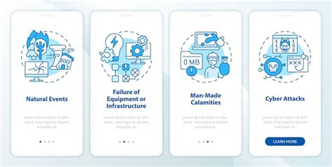 Premium Vector What Is Disaster Blue Onboarding Mobile App Screen