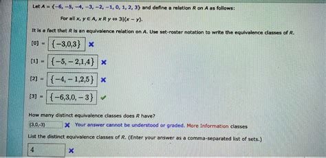 Solved Let A 6 5 âˆš4 3 2 1 0 1 2 3 And Define A Relation R On A As Follows