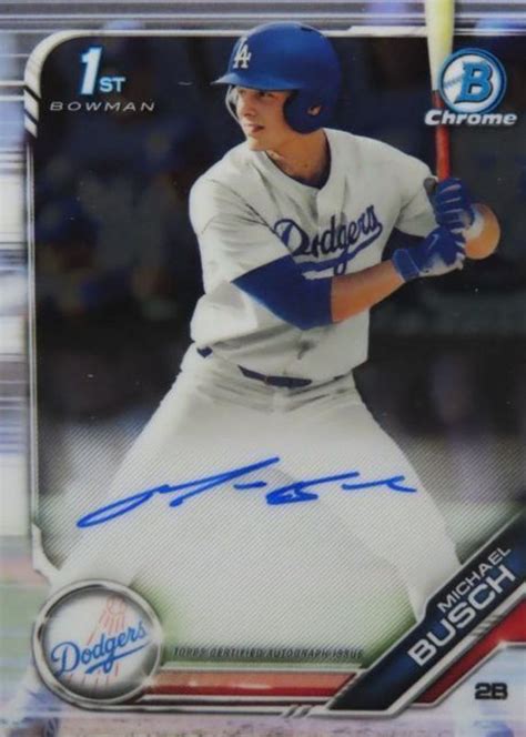 Michael Busch Bowman Draft Cda Mb Chrome Dp Auto St Price Guide Sports Card Investor