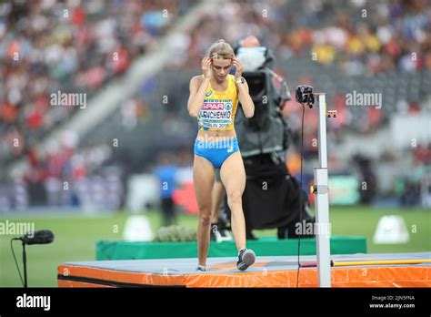 Yuliya Levchenco Participating In The High Jump At The European