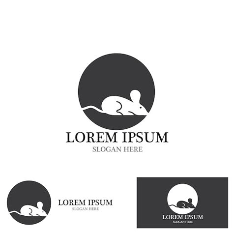 Premium Vector Rat Black Silhouette Logo Vector Illustration