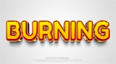 Premium PSD D Burning Editable Text Effect Mockup Template