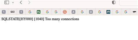 Erreur Sqlstate 08004 1040 Too Many Connections Utilisation Du Core De Jeedom