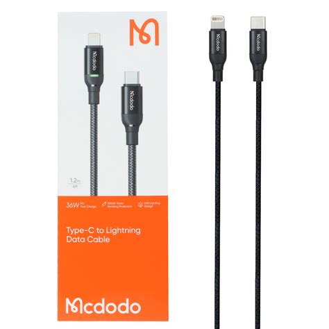 کابل شارژ Pd و فست 12 متری Mcdodo Type C To Lightning مدل Ca 2720