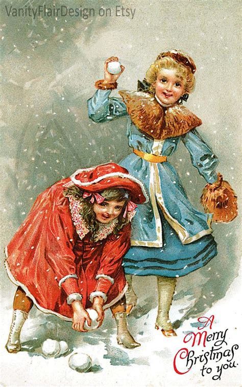 Victorian Christmas Cards For Sale