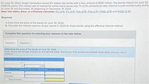Solved On June 30 2024 Single Computers Issued 8 Stated Chegg