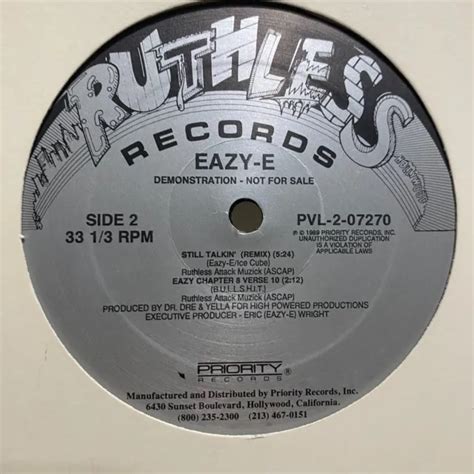 Eazy E We Want Eazy Remix Still Talkin 12 1989 Rare Dr