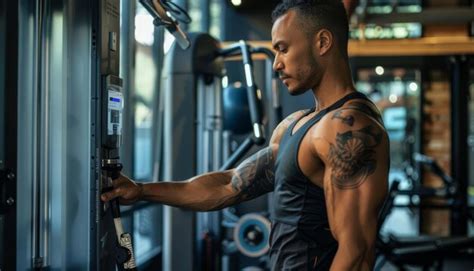 Premium Photo A Fitness Trainer Unlocking A Gyms Equipment Using A Wearable Device That