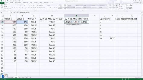 Easy Excel Logic In Excel The And Function 22 Youtube