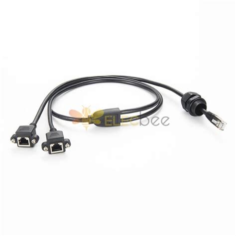 Rj45 8p8c Network Splitter Adapter Cable 1 Male To 2 Female Socket Port